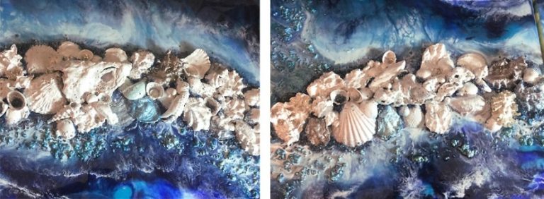 Beach Art - Resin Art Tutorial with Textures