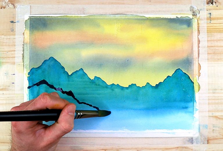 How to Paint Mountains With Watercolor - Watercolor Landscapes Tutorial