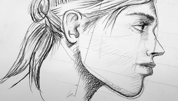 How to Draw a Face From the Side - Realistic Side Profile Drawing