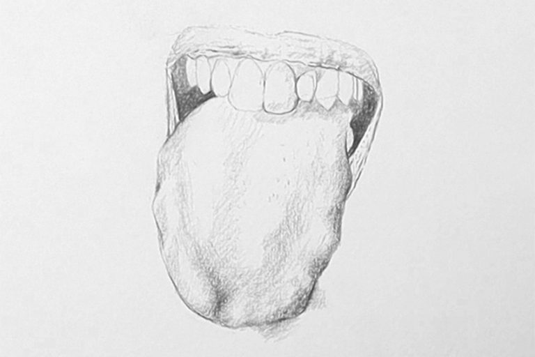 How to Draw a Tongue - A Realistic Tongue Drawing Tutorial