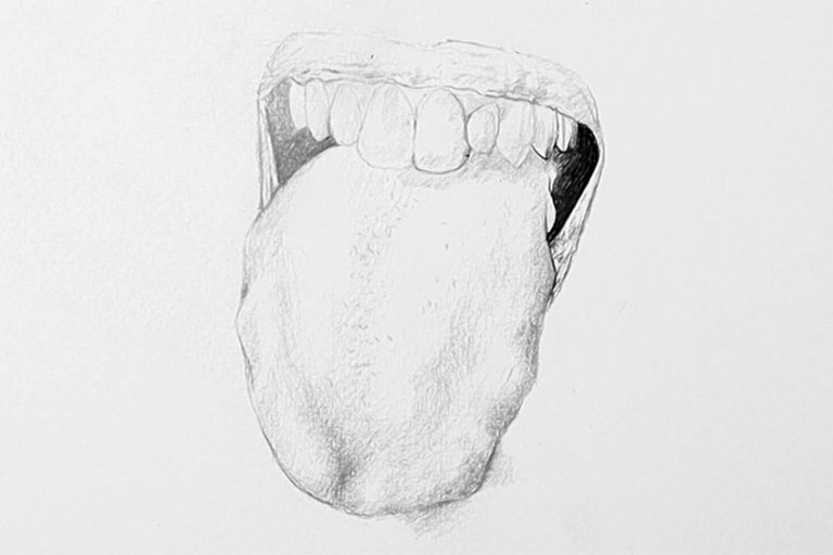 How to Draw a Tongue - A Realistic Tongue Drawing Tutorial