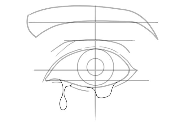 Tears Drawing - Create a Realistic Teardrop Drawing