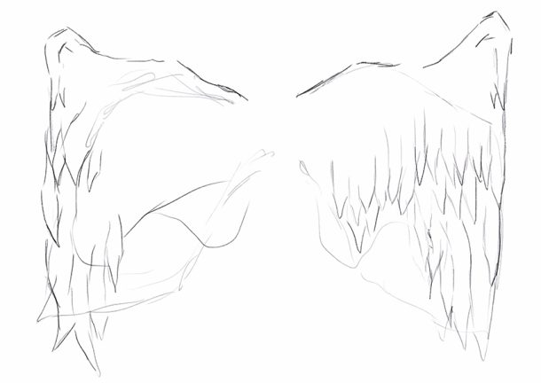 Wings Drawing - Create a Graceful and Angelic Wings Sketch