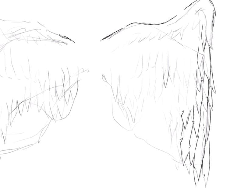 Wings Drawing - Create a Graceful and Angelic Wings Sketch