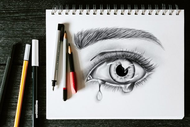 Tears Drawing - Create a Realistic Teardrop Drawing