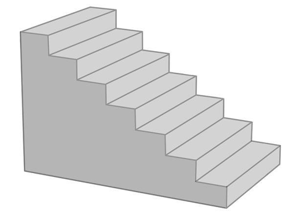 Treppe zeichnen - Perspektivisch korrekte Treppen zeichnen