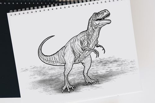 Dinosaur Drawing - Create a Ferocious Dinosaur Sketch