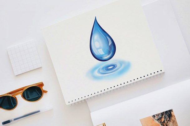 Water Drop Drawing - Learn to Draw Crystal Clear Water