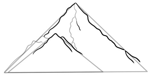 Berge zeichnen - Lerne, wie man einen malerischen Berg zeichnet