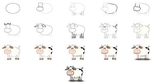 Cow Drawing - Create an Adorable Drawing of a Cow