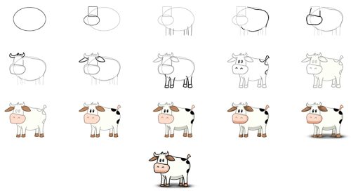 Cow Drawing - Create an Adorable Drawing of a Cow