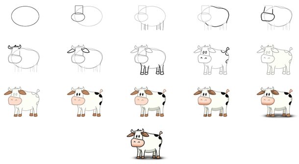 Cow Drawing - Create an Adorable Drawing of a Cow
