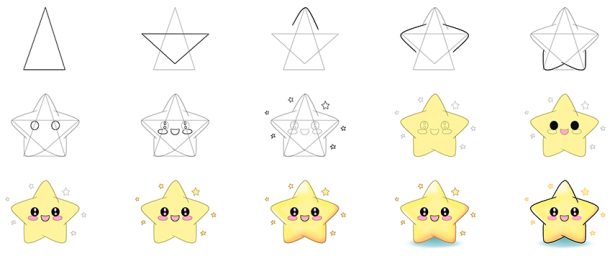 Star Drawing - Create a Shinning Hand-Drawn Star