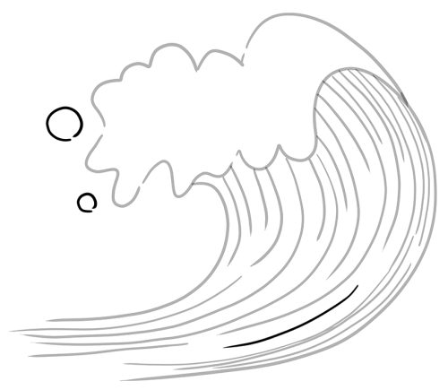 Comment dessiner une vague - Superbes dessins de vagues