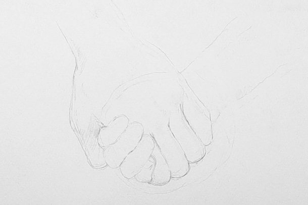 Holding Hands Drawing - A Step-by-Step Beginners Guide