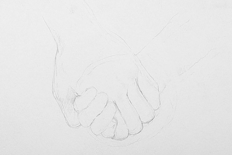 Holding Hands Drawing - A Step-by-Step Beginners Guide