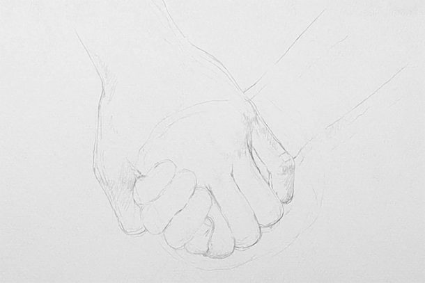 Holding Hands Drawing - A Step-by-Step Beginners Guide
