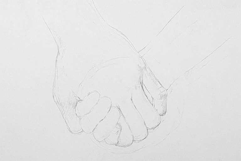Holding Hands Drawing - A Step-by-Step Beginners Guide