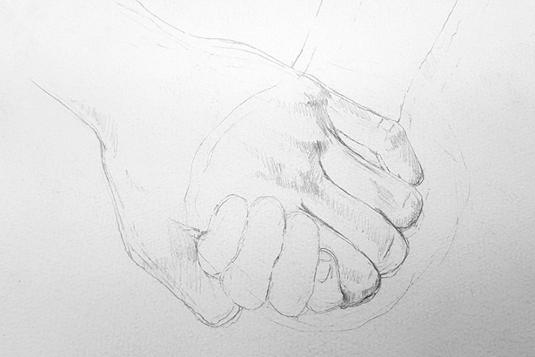 Holding Hands Drawing - A Step-by-Step Beginners Guide