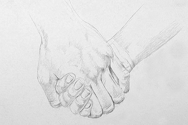 Holding Hands Drawing - A Step-by-Step Beginners Guide