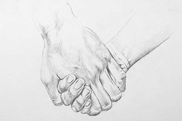 Holding Hands Drawing - A Step-by-Step Beginners Guide