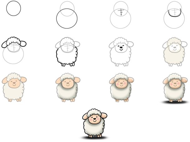 Sheep Drawing - Drawing Woolly Wonders