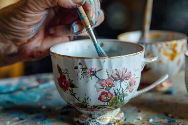 How to Paint Cups - Tea-riffic Transformations