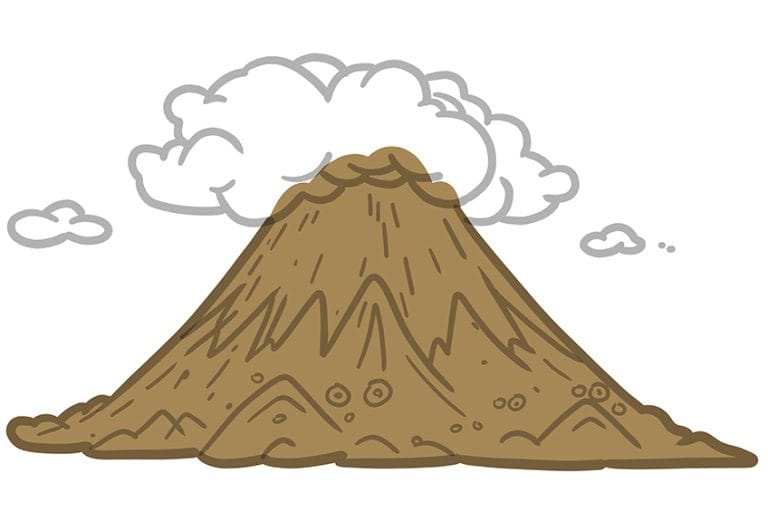 Volcano Drawing - 14 Steps to Sketching Scorching Scenes