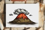 Volcano Drawing - 14 Steps to Sketching Scorching Scenes